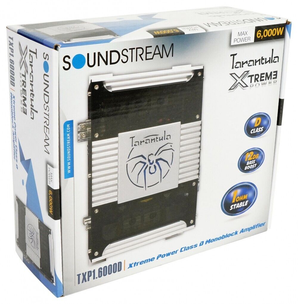 Soundstream TXP1.6000D Monoblock Class D Car Audio Sub Amp Amplifier 6 ...